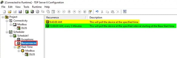 Flexible Control of Real-Time Device Polling Schedules